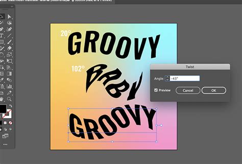 Wavy Psychedelic Text Design Adobe Illustrator Type Tutorial Maker Lex