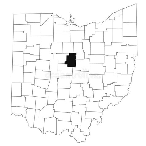 Map Of Morrow County In Ohio State On White Background Single County