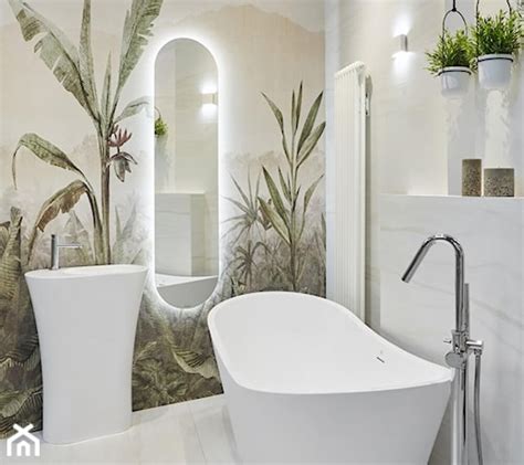 Łazienka z tapetą zdjęcie od Salon HOFF Homebook