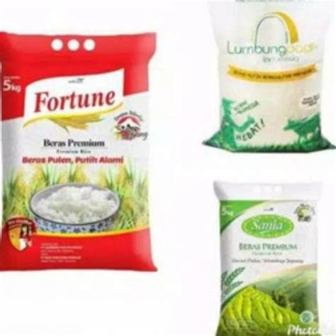 Jual BERAS 5 KG SANIA FORTUNE LUMBUNG PADI FORTUNE 5KG Shopee Indonesia