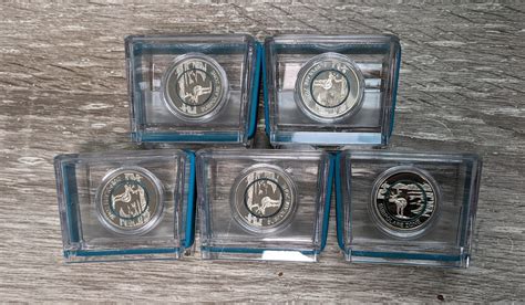 Bundesrepublik Deutschland 5 x 5 Euro Gedenkmünzen A J 2020 Subpolare