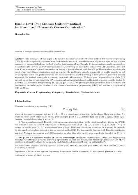 pdf bundle level type methods uniformly optimal for smooth and nonsmooth convex optimization