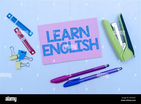 Writing Displaying Text Learn English Business Concept Universal