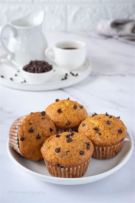 Muffin Con Gocce Di Cioccolato Incroci Di Gusto