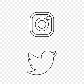 HD Black Social Media Outline Logos Icons PNG Citypng