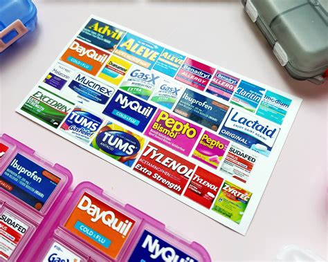 Medicine Labels Peel And Stick Medication Labels Pill Box Etsy