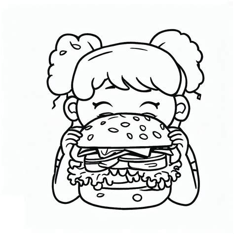 Coloriage Un Bon Hamburger télécharger et imprimer gratuit sur