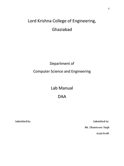 final daa lab manual pdf algorithms computer programming