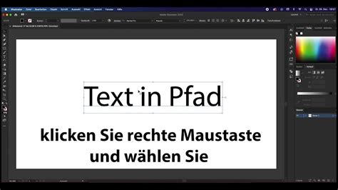 Adobe Illustrator Text In Pfad Umwandeln Youtube