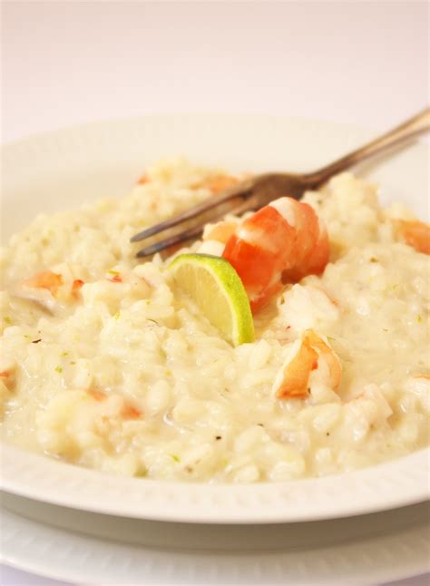 Risotto aux crevettes citron vert et coco Un déjeuner de soleil