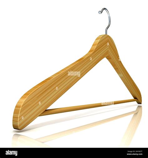Wooden Clothes Hangers 3D Stock Photo Alamy