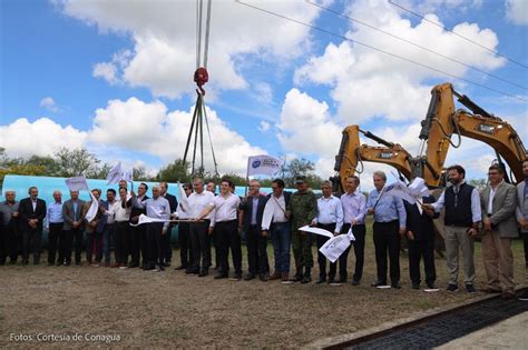 Inicio de las obras de construcción del acueducto El Cuchillo en Nuevo