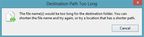 Destination Path Too Long Fix When Moving Copying A File