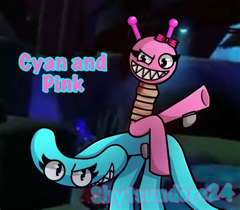 Cyan And Pink The Girls Of Rainbow Friends By Shytsundere24 On Deviantart
