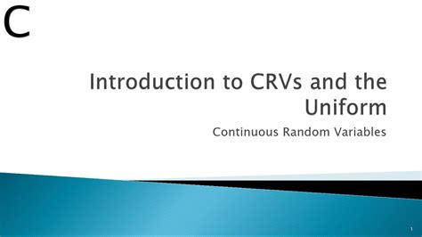 introduction to continuous random variables and the uniform distribution concept youtube