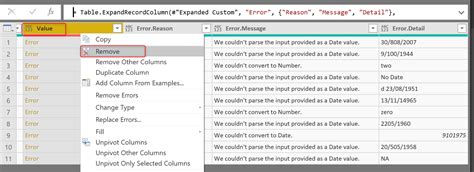 exception reporting in power query and power bi part 2 catching error rows for all columns in