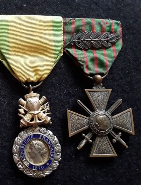 Ww Gallantry Medals French Medaille Militaire Croix De Guerre