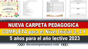 NUEVA CARPETA PEDAGOGICA COMPLETA para el Nivel Inicial 3 4 Y 5 años