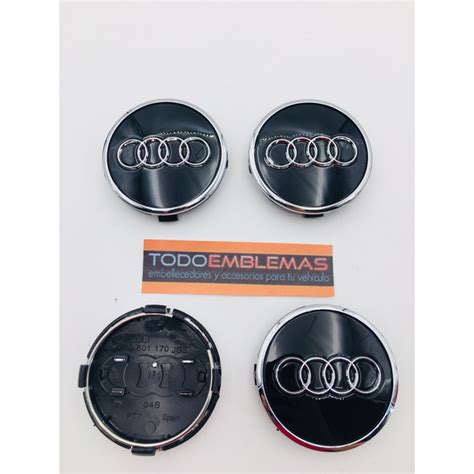 Centro De Rueda Audi Negras 60mm