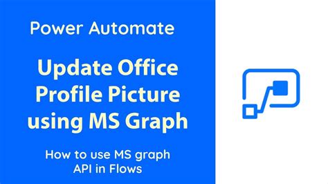 power automate update o365 profile picture using ms graph api youtube