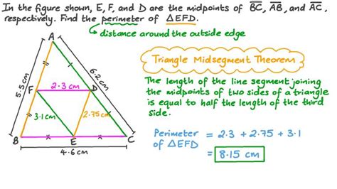 lesson triangle midsegment theorems nagwa