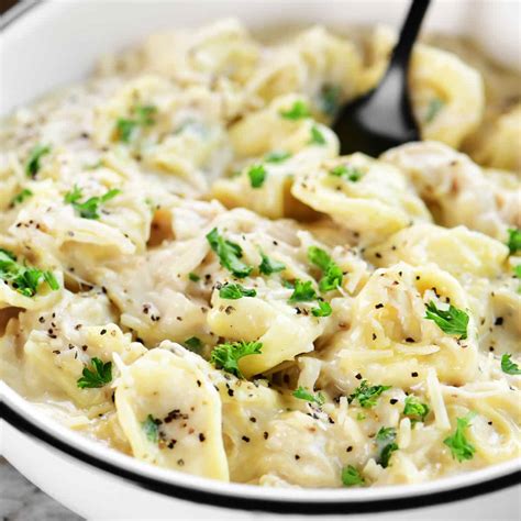 Slow Cooker Chicken Alfredo Tortellini The Gunny Sack