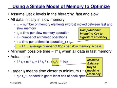 ppt high performance programming on a single processor memory hierarchies matrix