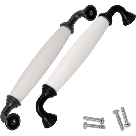 C64393 Lot De 2 Poignées De Meuble Entraxe 128 Mm Pour Porte