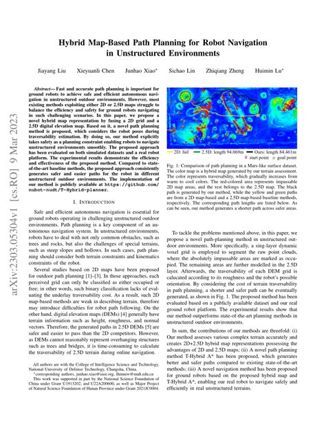 pdf hybrid map based path planning for robot navigation in unstructured environments