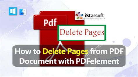 how to delete pages from pdf document with pdfelement youtube