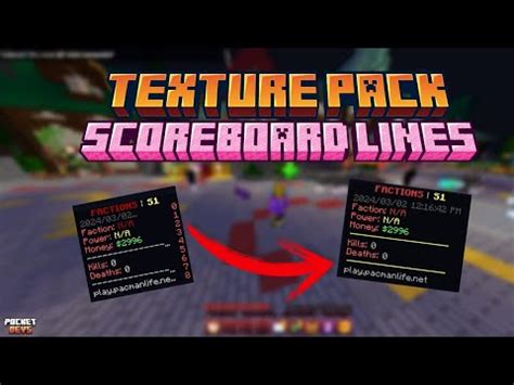 Scoreboard Color Lines For PocketMine MP 5 Texture Pack Unicodes