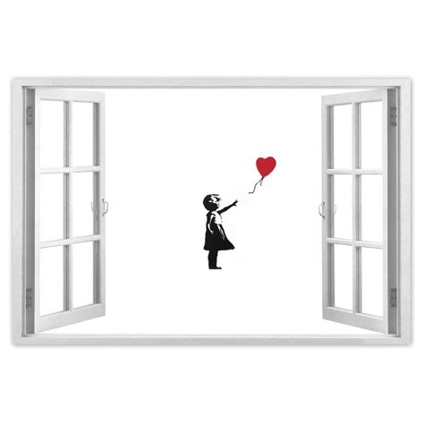 Naklejka ścienna 60x40 Dziewczyna Balonik Banksy ZeSmakiem Sklep