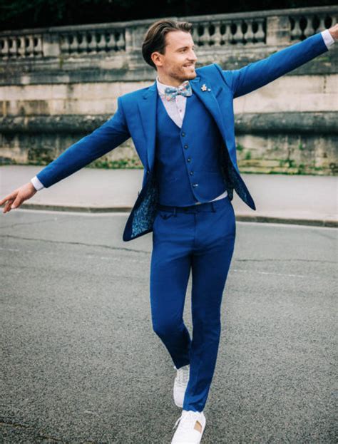 Costume Mariage Bleu Mariée fr