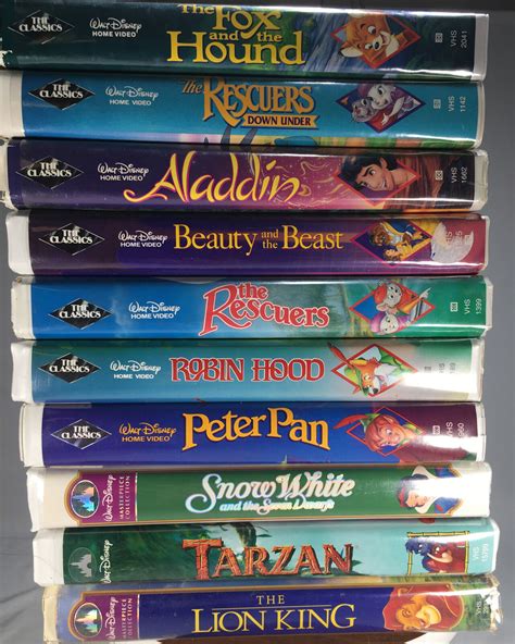 Walt Disney Lot Of 10 7 Black Diamond Classic VHS Movies EBay