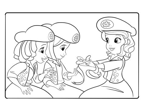 Dibujo para imprimir y colorear gratis de la Princesa Sofía Disney
