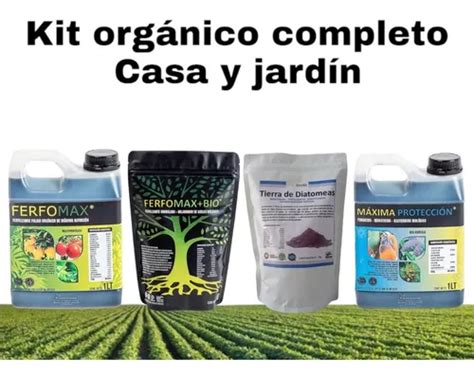 Kit Fertilizante Orgánico Fungicida Tierra Diatomea Completo Meses