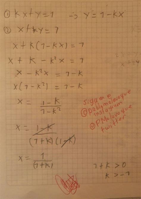 para que valores de k el sistema kx y 1 x ky 1 brainly lat