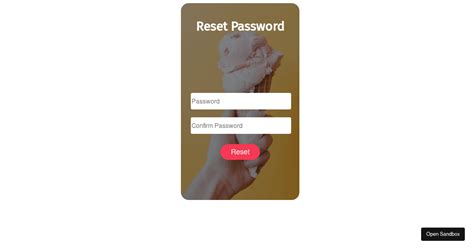 reset password codesandbox