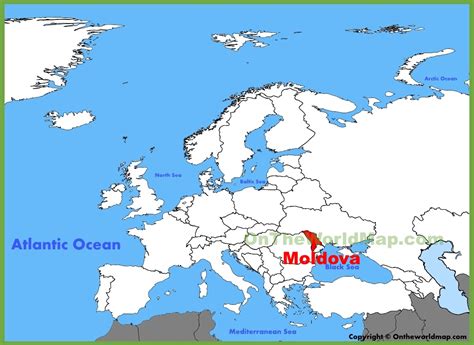 Moldova On Map Of Europe