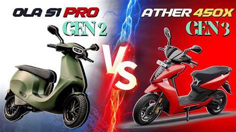 Ola S1 Pro Gen 2 Vs Ather 450X Gen 3 Comparison Ola Vs Ather 450x