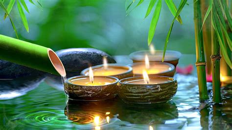 Relaxing Music Bamboo Water Fountain Stress Relief Spa Meditation
