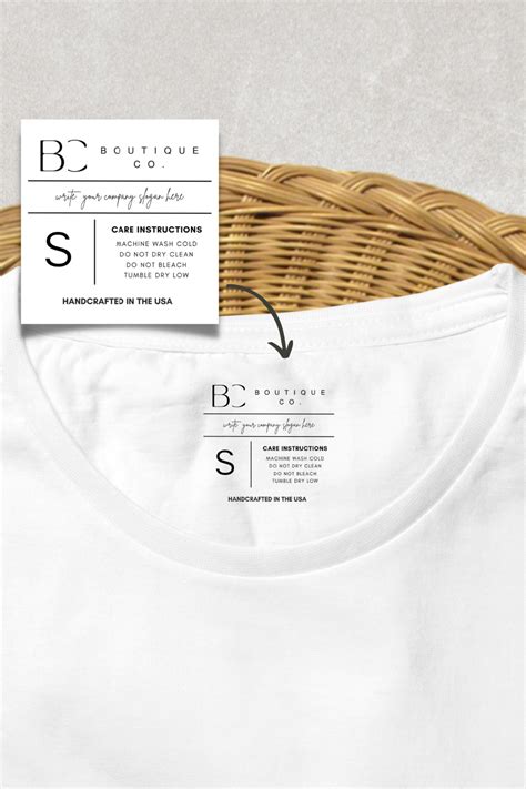 Canva Neck Label Template Diy Tshirt Neck Label Tags Custom Etsy Artofit