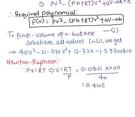SOLVED The Van Der Waals Equation Of State Can Be Used To Calculate