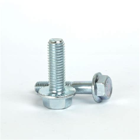 M10 X 30mm Flanged Hexagon Bolts Set Screws Bright Zinc Plated Grade 8