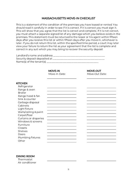 Fillable Online Apartment Condition Statement Form Pdf Fax Email Print