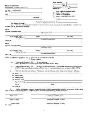Surrogate Court New York County Forms Fill And Sign Printable