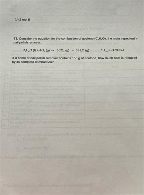 solved 17 for the reaction shown calculate how many moles