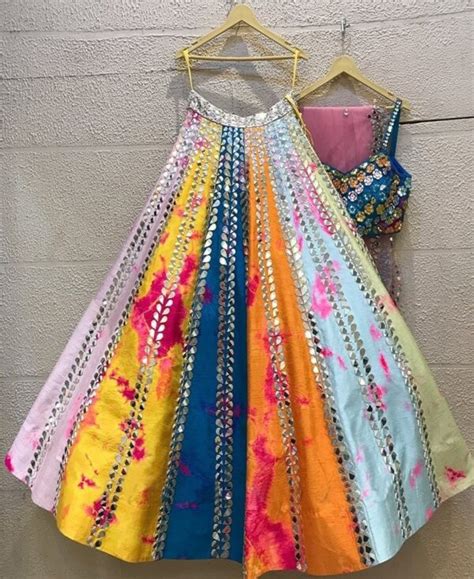 Indian Designer Multi Color Lehenga Choli For Women Wedding And Party
