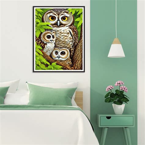Neu AISEN DIY 5D Diamond Painting Eule Kit Diamant Painting Bilder