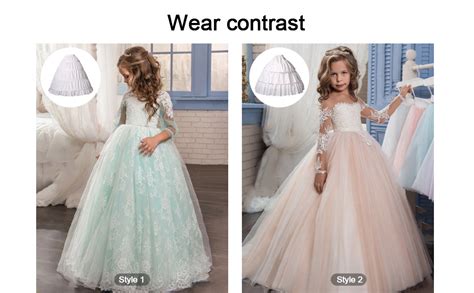 BEAUTELICATE Reifrock Mädchen Unterrock Kinder Petticoat Lang 100